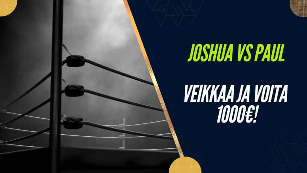 Anthony Joshua ja Jake Paul iskevät yhteen – veikkaa ja voita 1000€!
